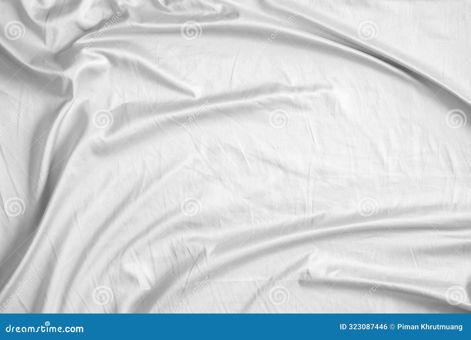 Abstract White Wrinkled Bedding Sheet Fabric Texture Stock Photo ...