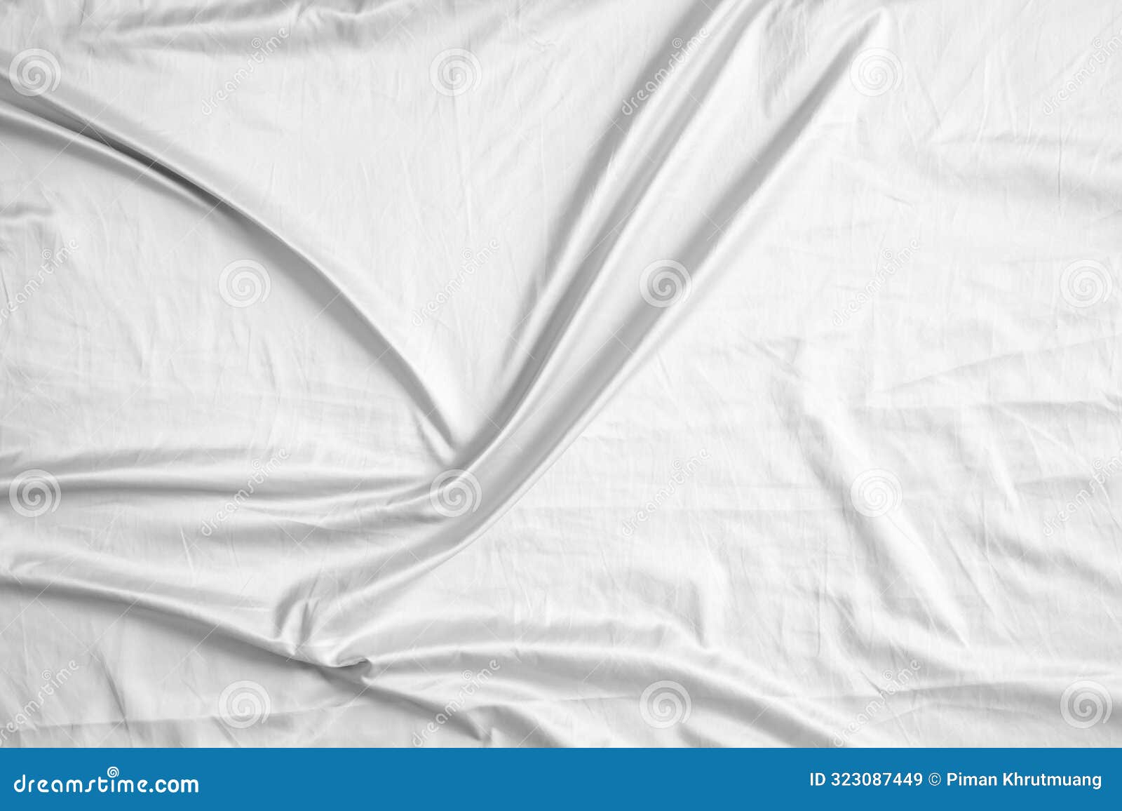 Abstract White Wrinkled Bedding Sheet Fabric Texture Stock Image ...