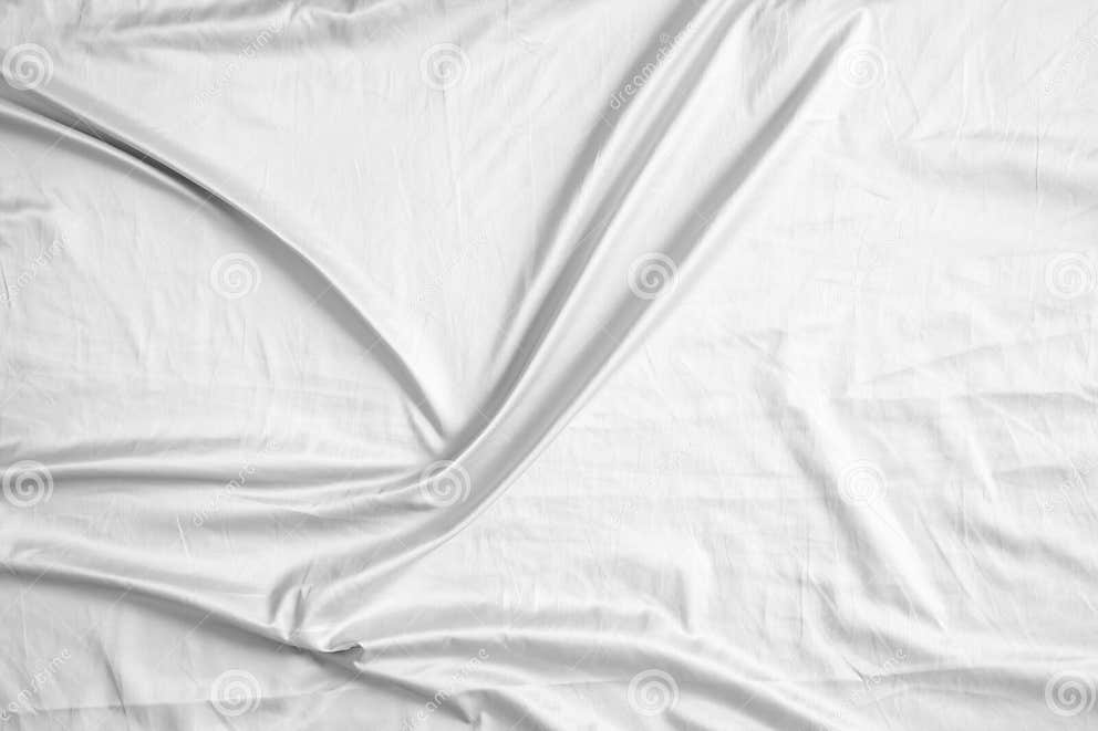 Abstract White Wrinkled Bedding Sheet Fabric Texture Stock Image ...
