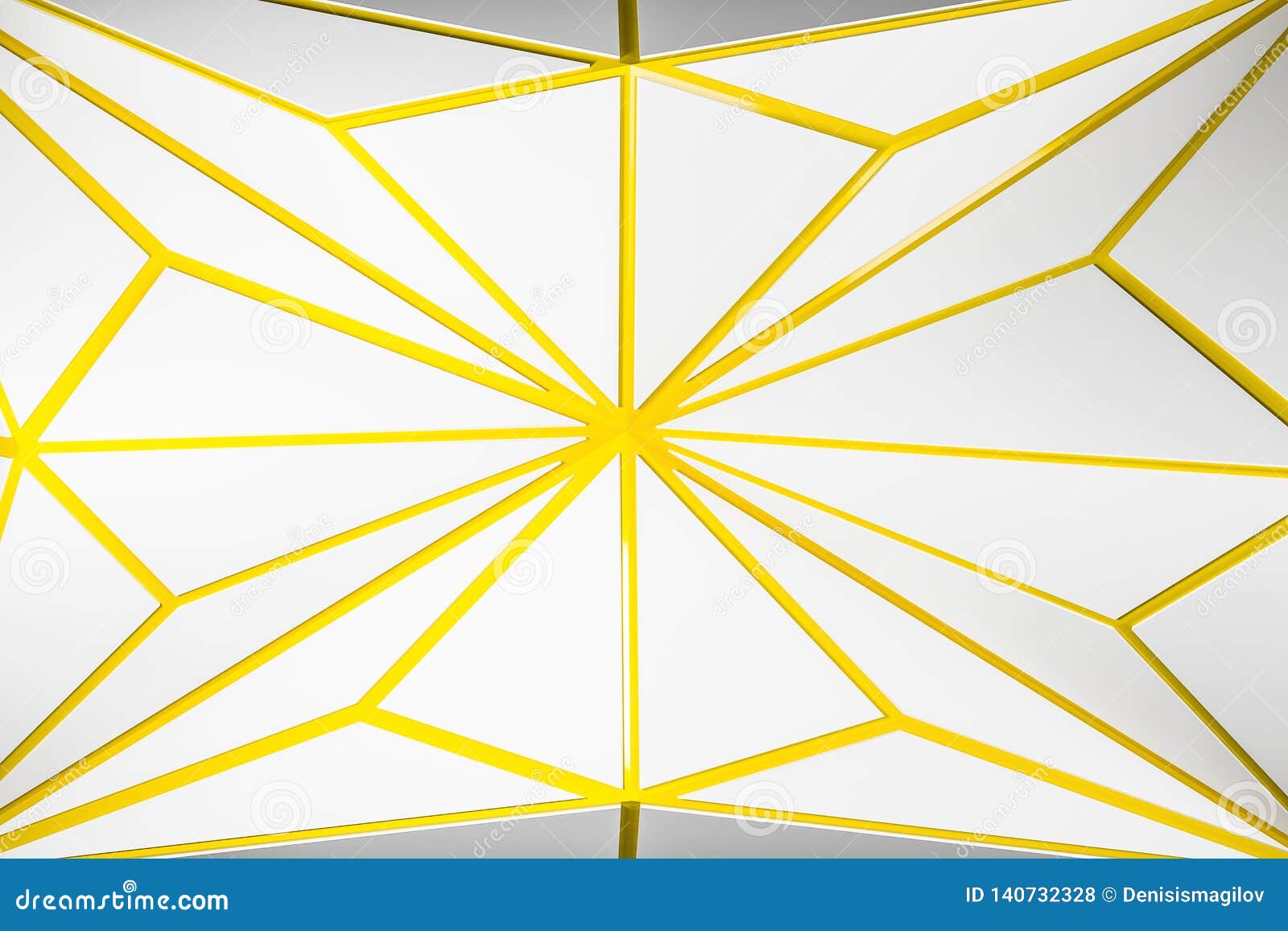 Abstract White and Yellow Geometric Pattern Stock Illustration ...