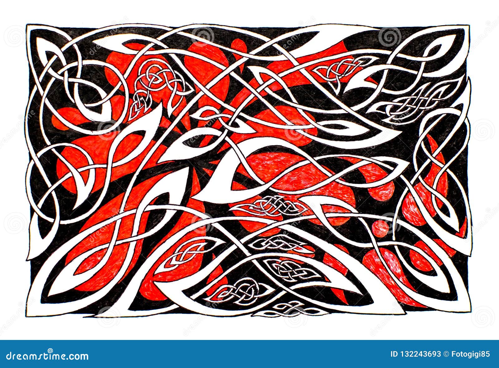 Abstract Wicker Pattern Drawing Stock Illustration - Illustration of ...