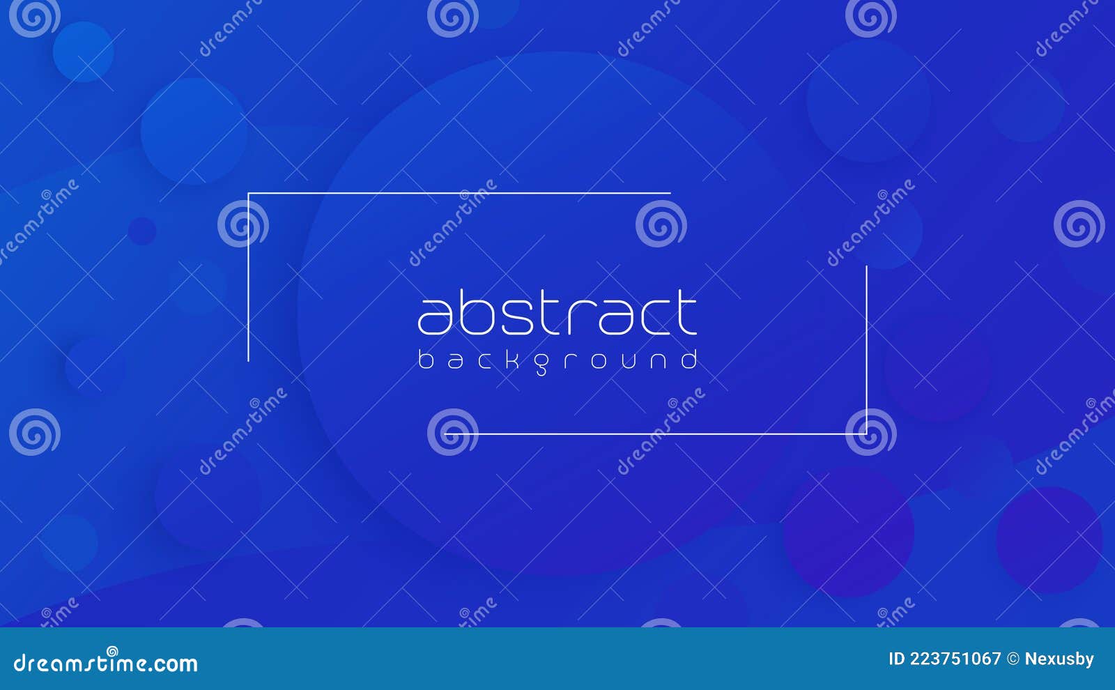 Abstract Wide Background with Blue Round Shapes Stock Vector ...