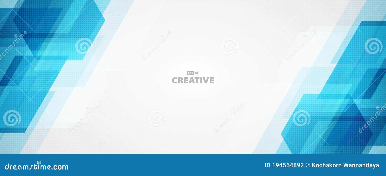 Abstract Wide Blue Technology Design of Rectangle Pattern and Halftone ...