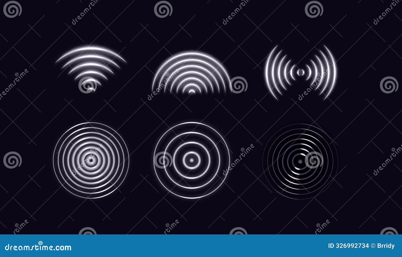Sensor Effect. Radar Sensing System. Sonar Waves Signal, Scanner, Laser ...