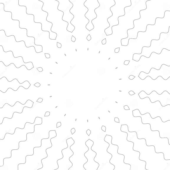 Abstract Wiggly Curvy Line Radial Pattern with Text Space Stock ...