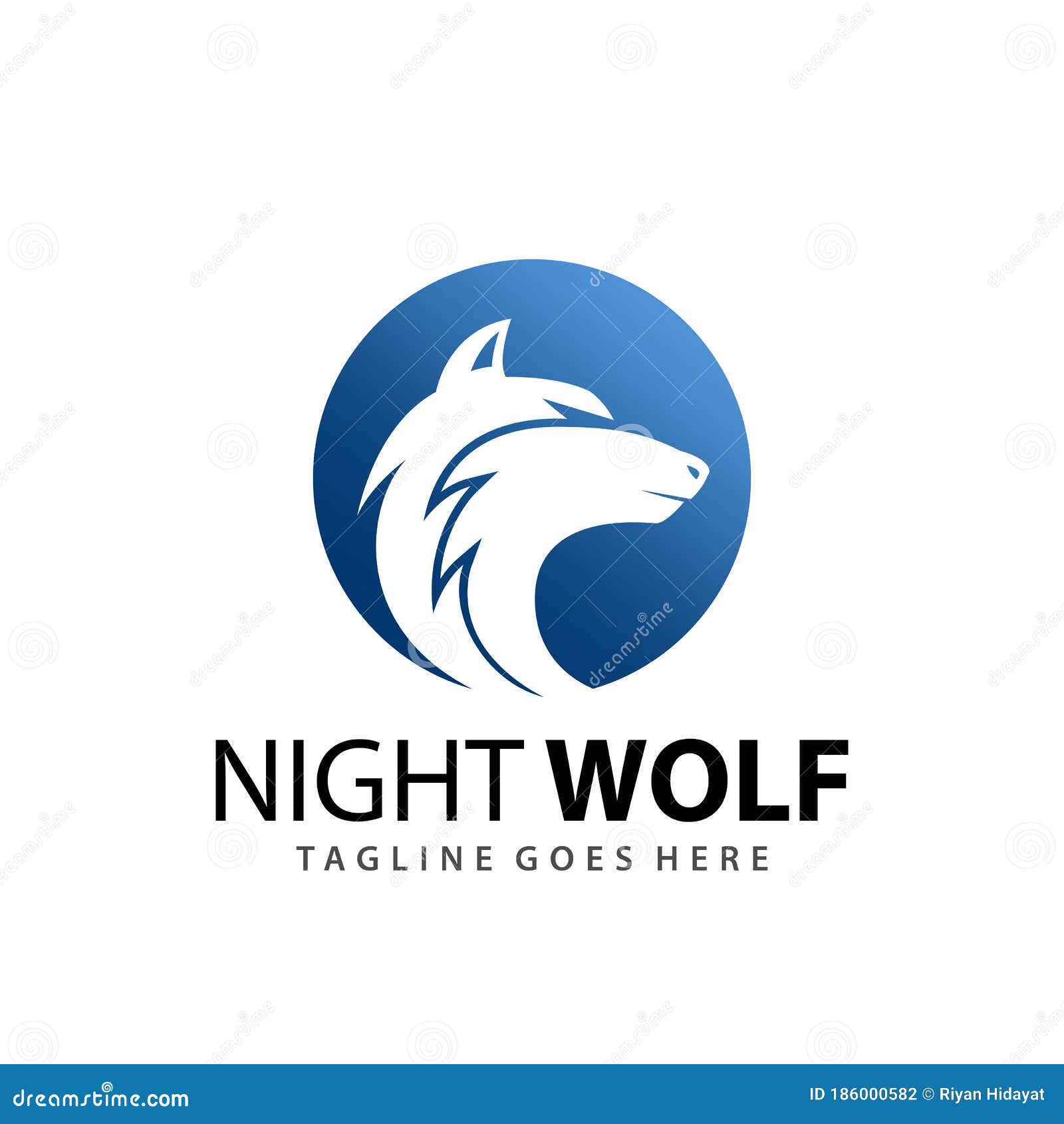 Abstract Wild Wolves Logo Design Vector Illustration Stock Vector ...