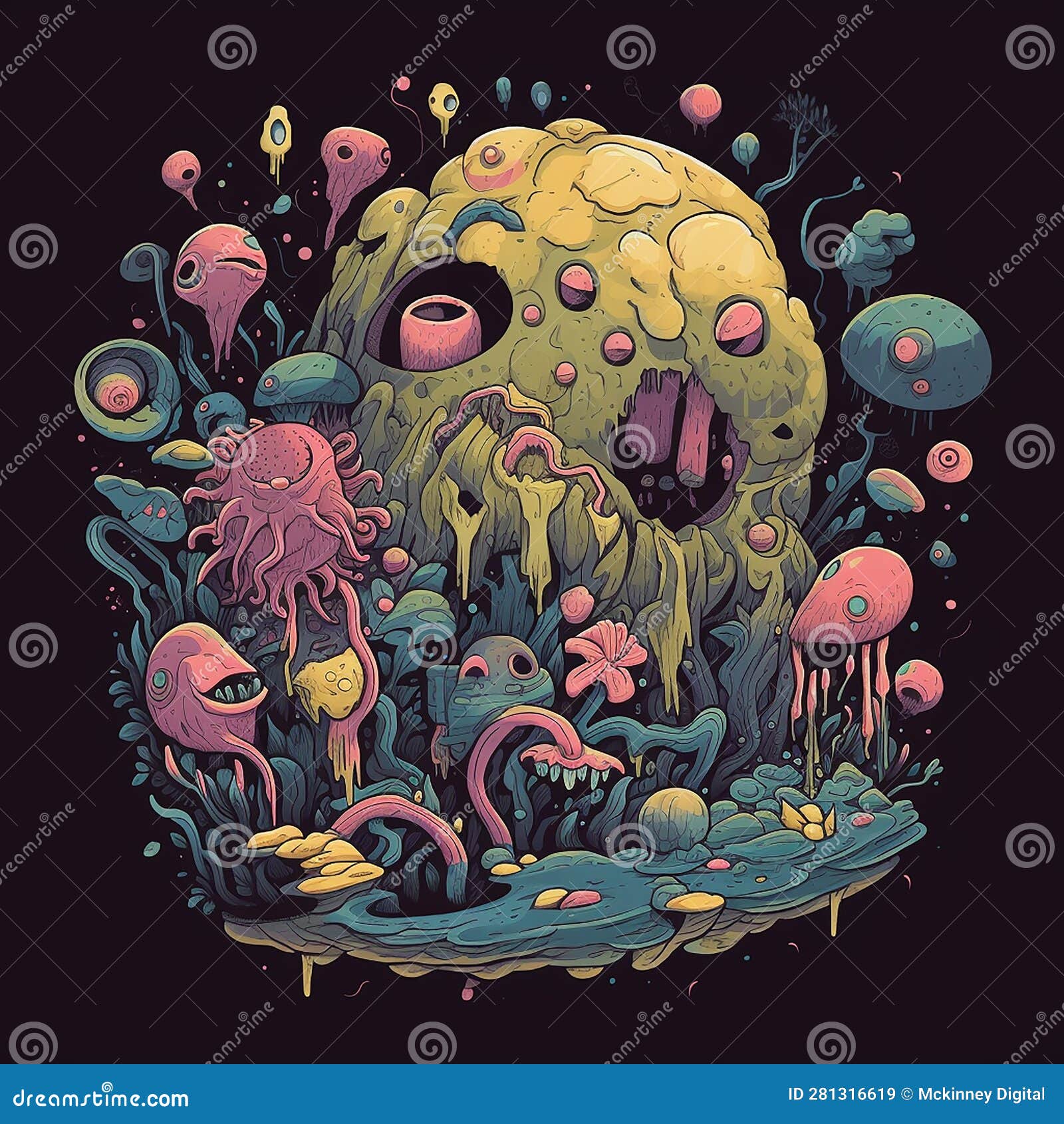 Weirdcore Bacterial Art. Created Using Ai Generative. Created Using Ai ...