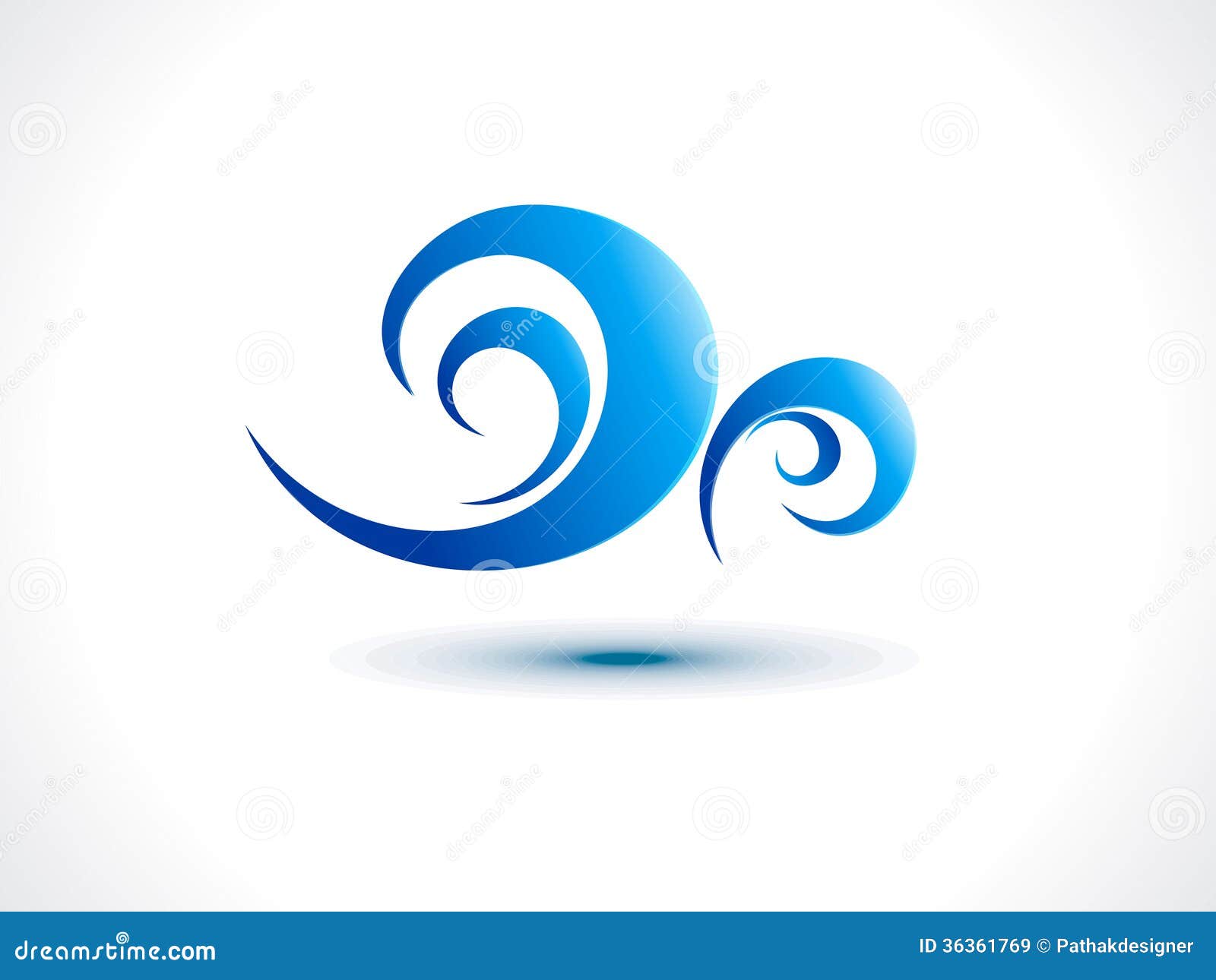Abstract wind icon stock vector. Illustration of wave - 36361769