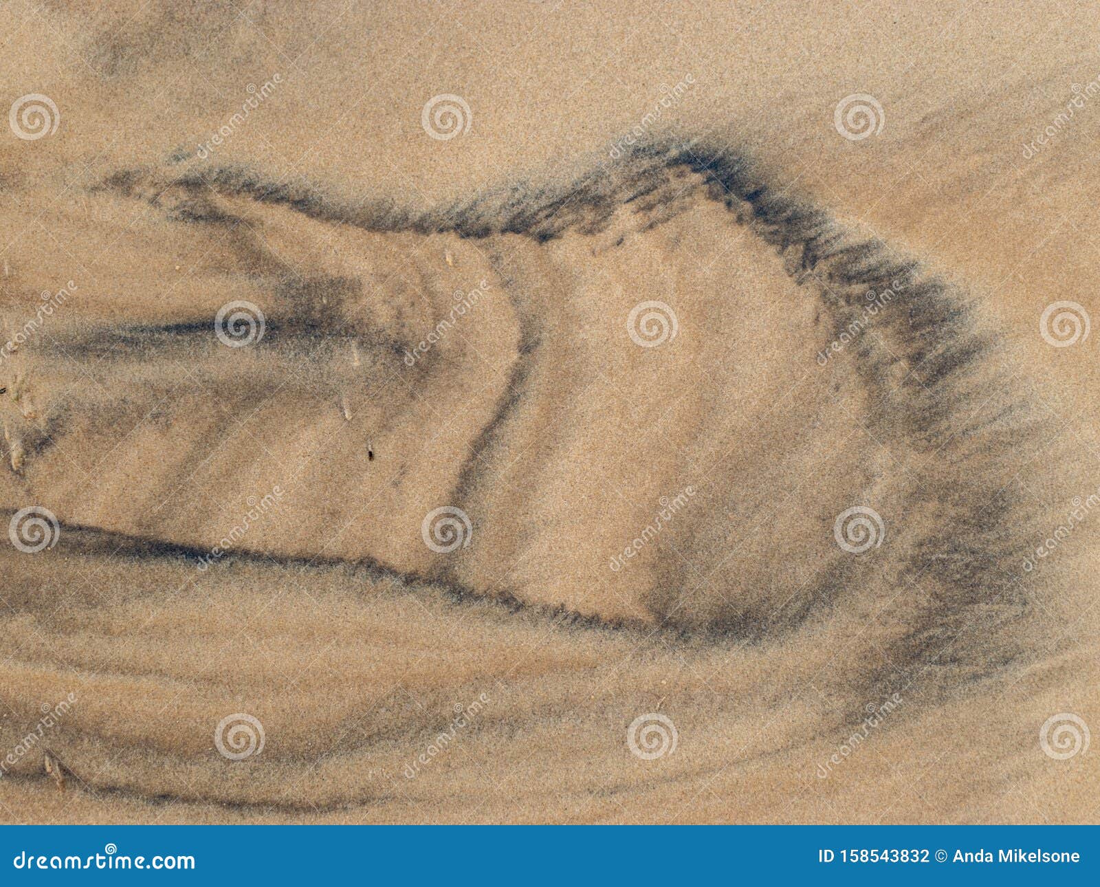 Abstract Wind and Sand Formations on the Beach Stock Photo - Image of ...