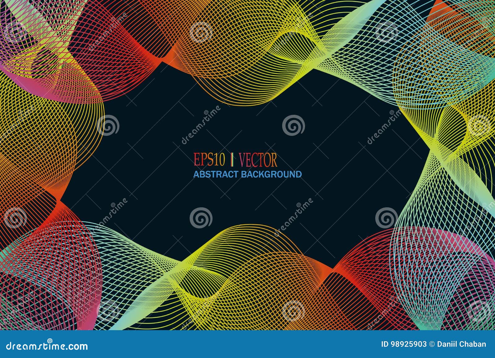 Abstract Winding Ribbon of the Rainbow, Illustration, on Background ...