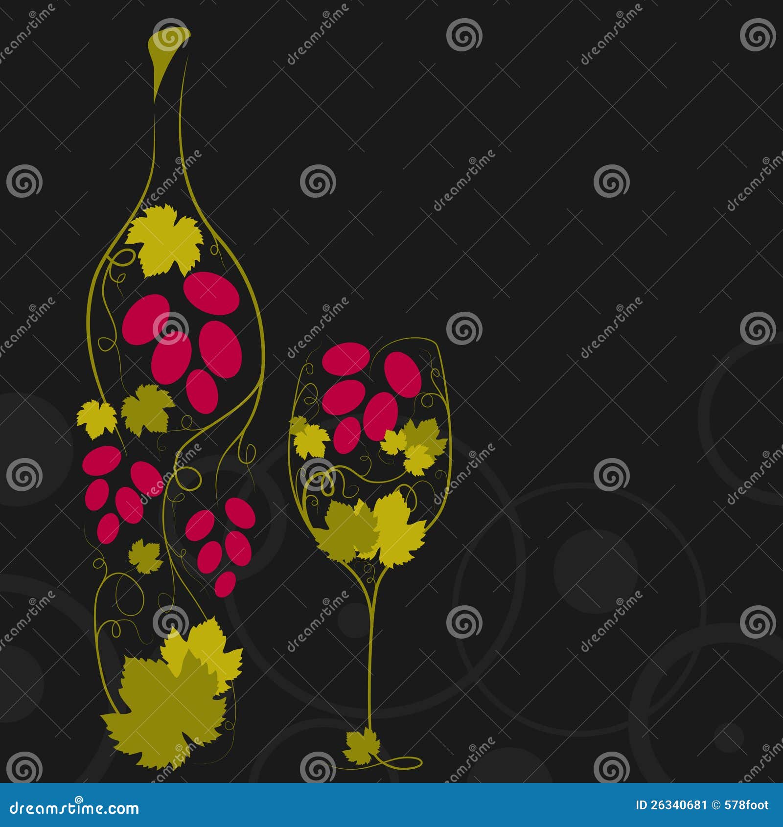 Abstract wine bottle stock vector. Illustration of drink - 26340681