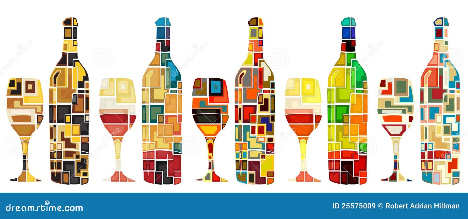 Abstract wine collection stock vector. Illustration of drink - 25575009