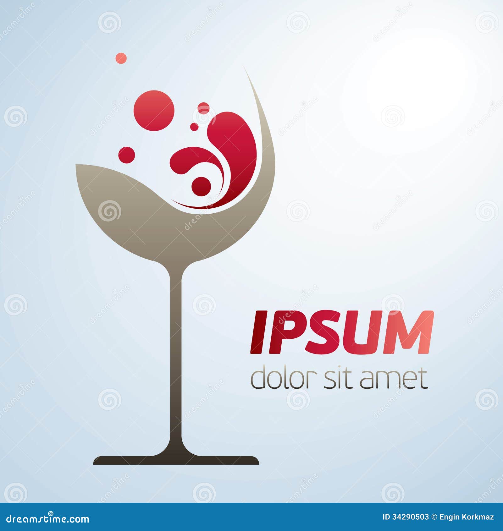 Abstract Wine Glass Symbol Cartoon Vector | CartoonDealer.com #34290503