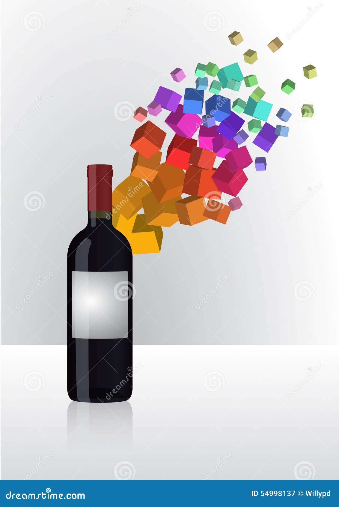 Abstract wine stock vector. Illustration of drink, shape - 54998137
