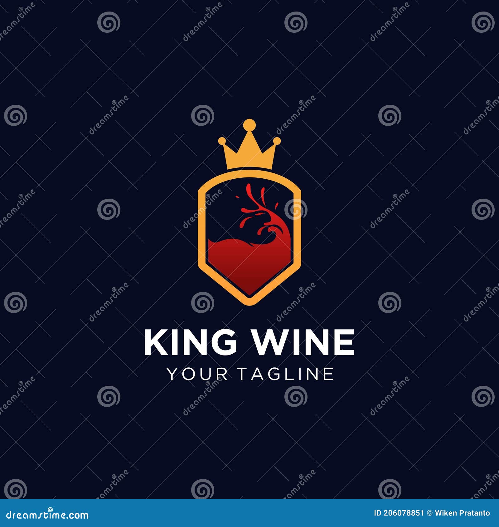 KING WINE stock vector. Illustration of concept, premium - 206078851