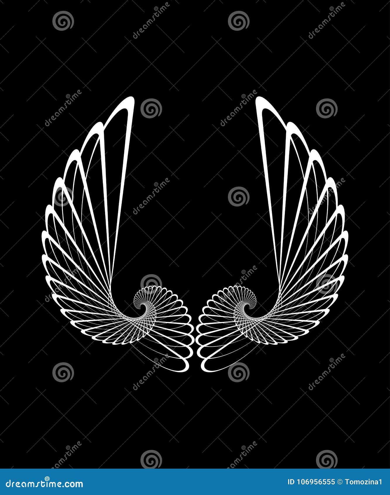 Abstract wings isolated stock vector. Illustration of animal - 106956555