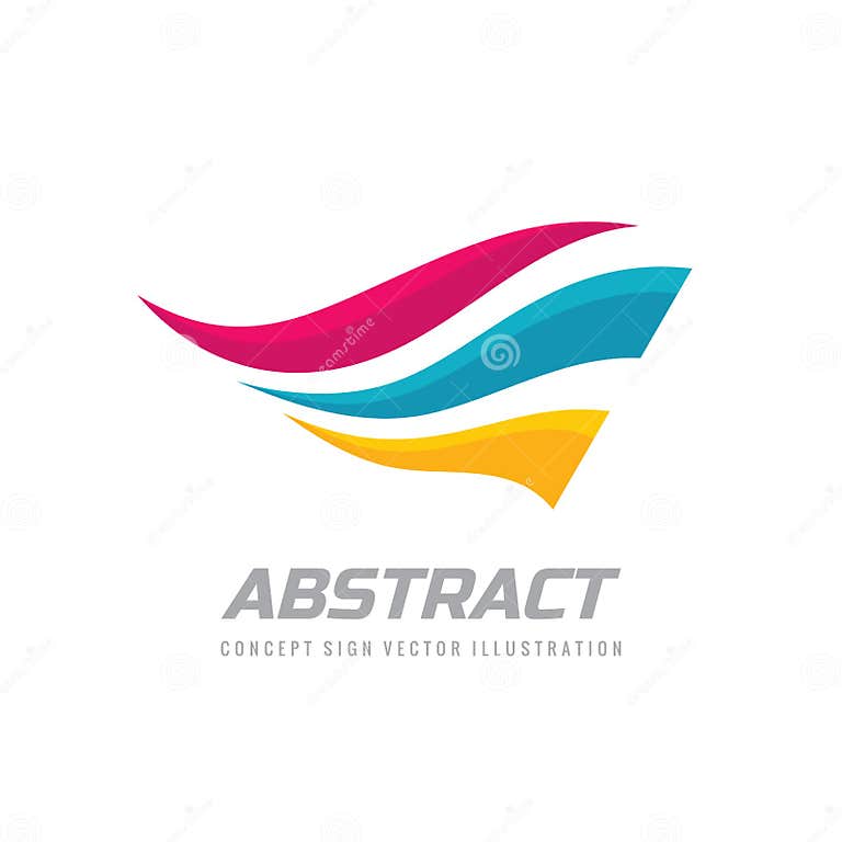 Abstract Wings Logo Design. Dynamic Motion Flight Sign Stock Vector ...