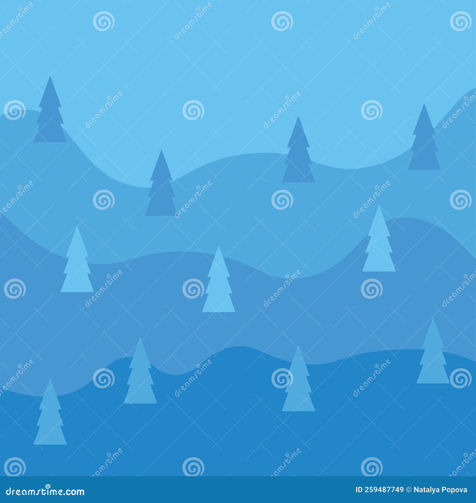 Abstract Winter Background with Fir Trees Stock Vector - Illustration ...