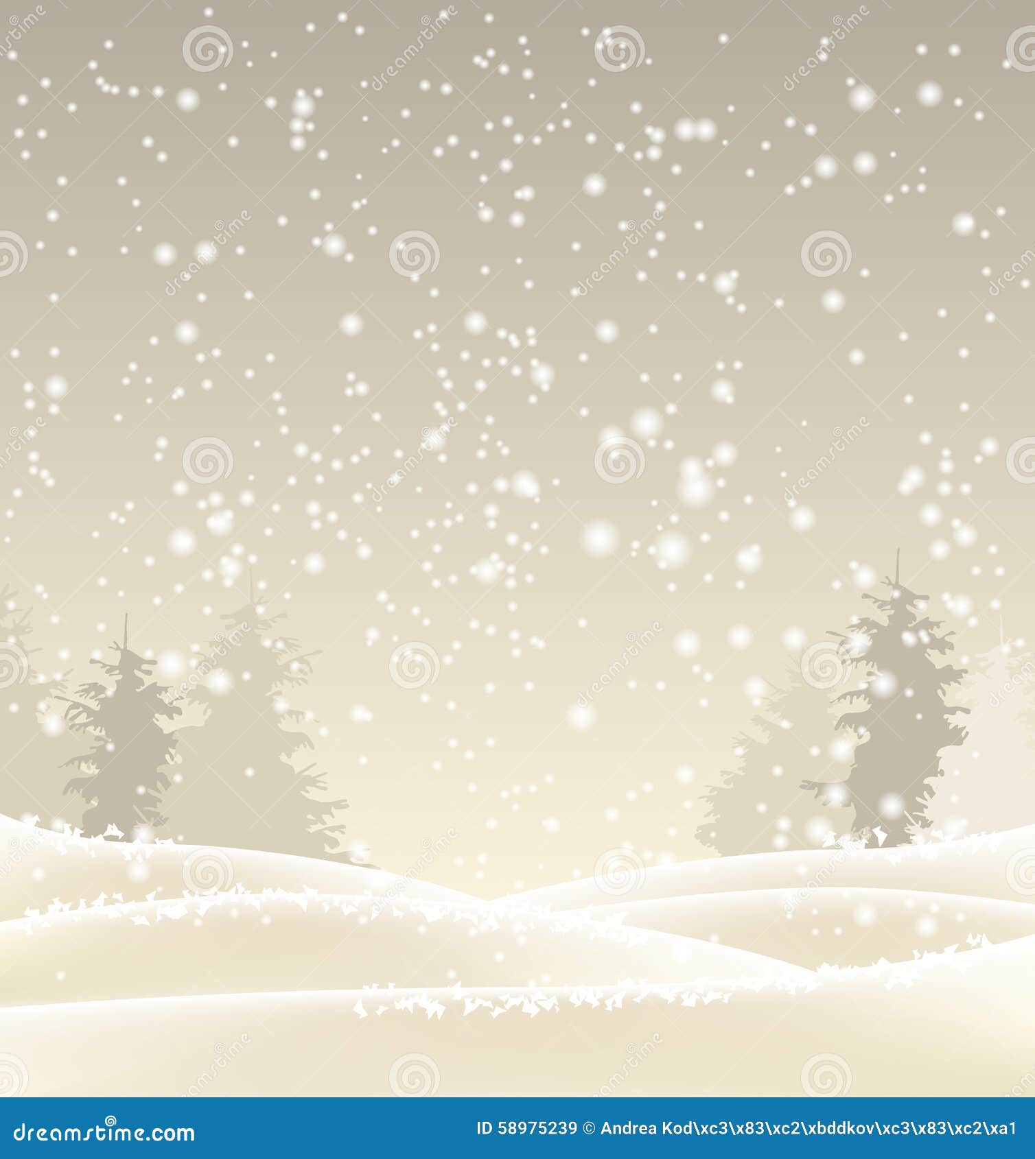 Abstract Winter Background in Sepia Tone Stock Vector - Illustration of ...