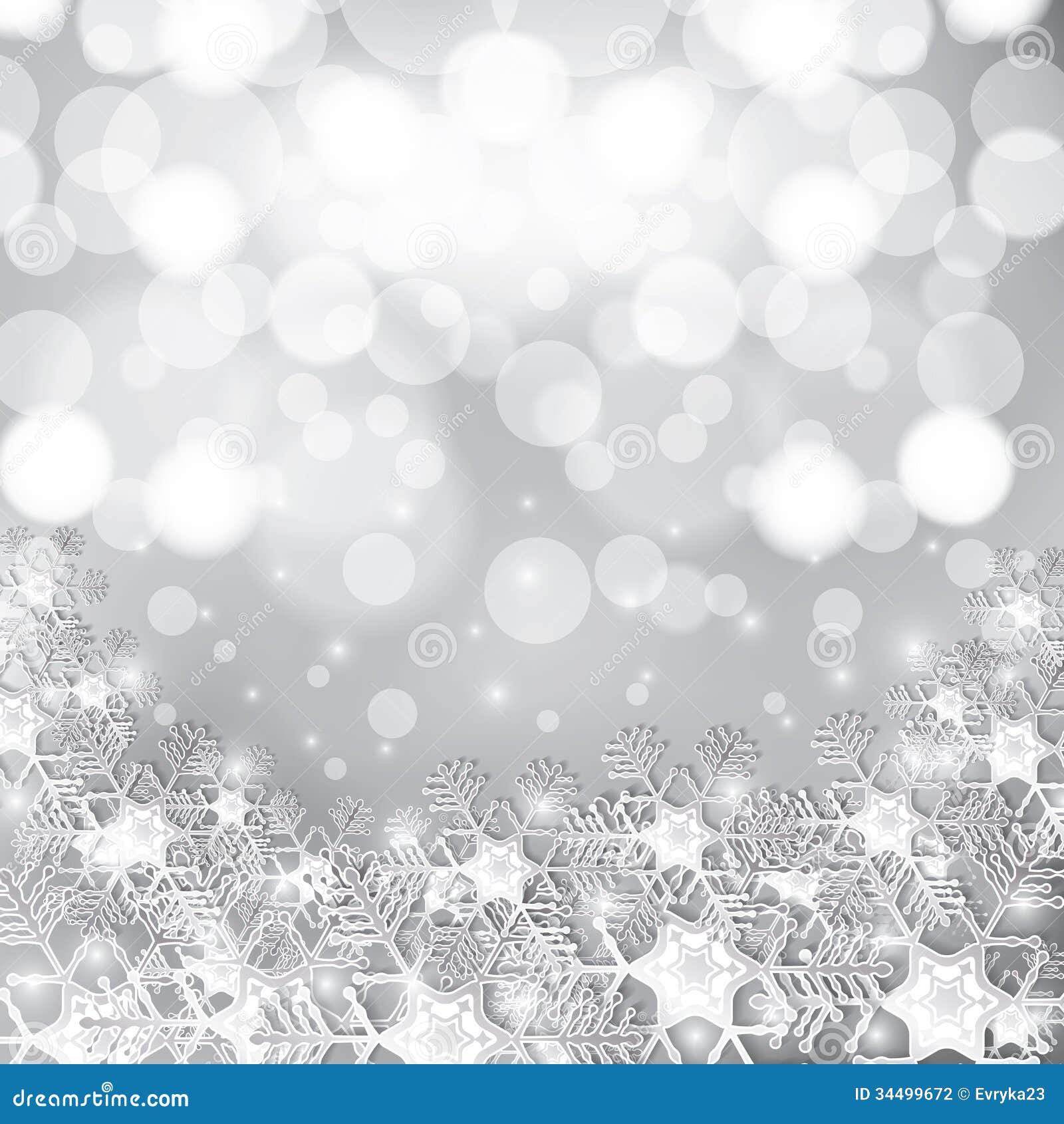 Silver Snowflake Background
