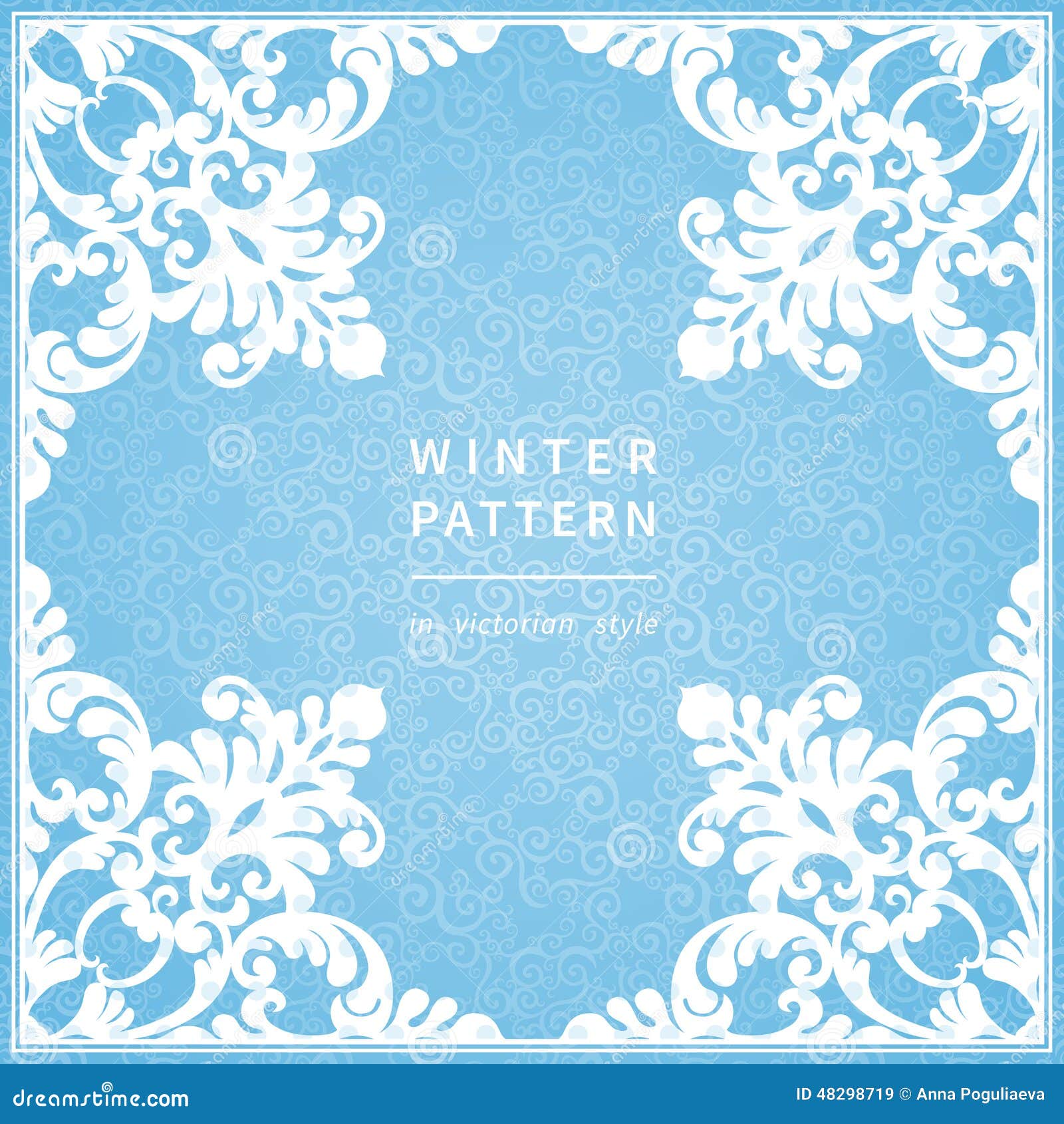 Abstract Winter Border with Place for Text. Stock Vector - Illustration ...