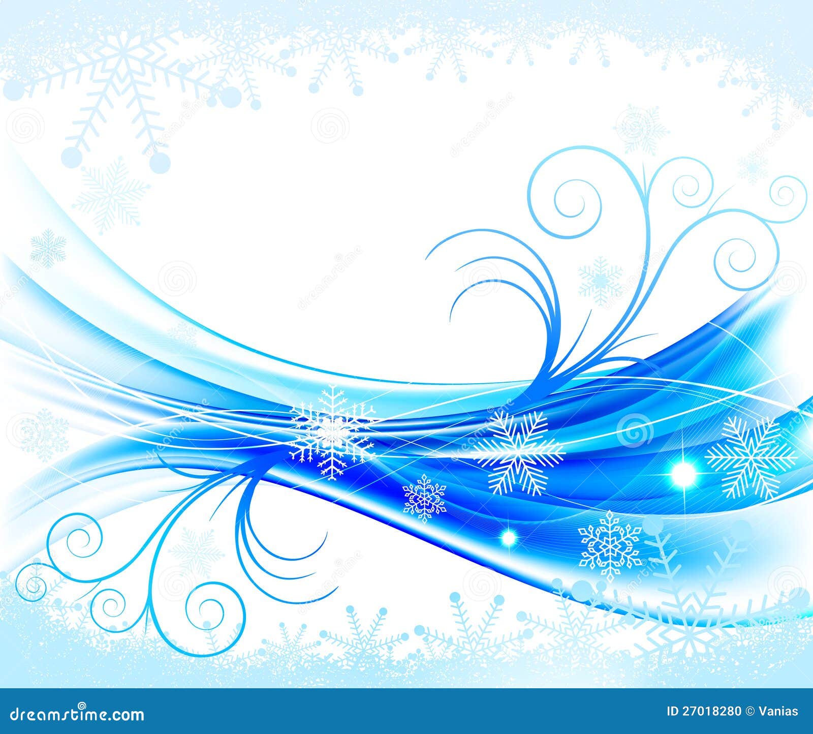 Abstract Winter Floral Background Stock Illustration - Illustration of ...