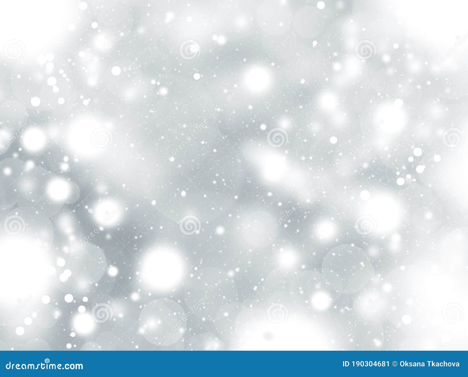 Abstract Winter Silver Bokeh Background with Defocused Circles Stock ...