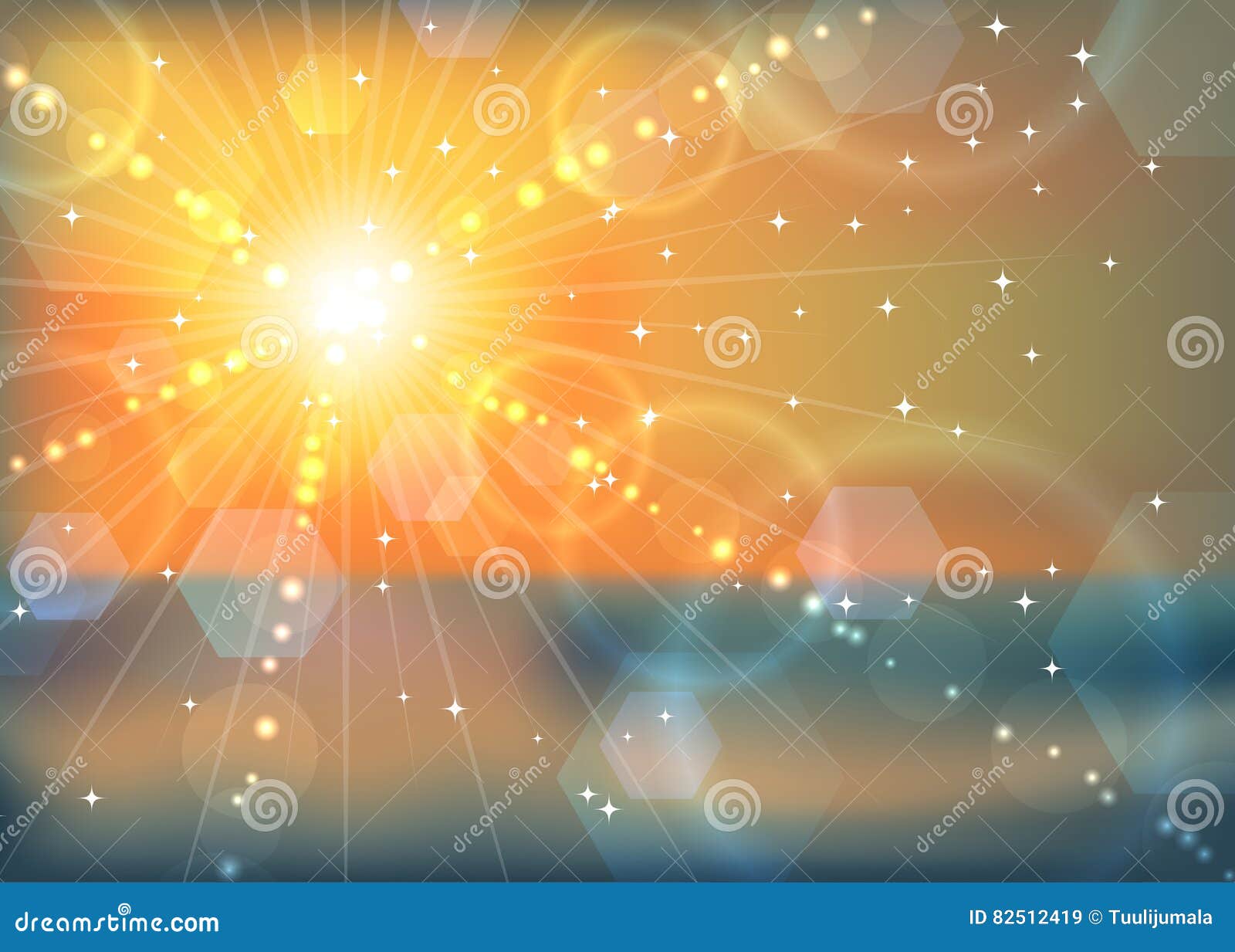 Abstract Winter Sunset Sun Flare Background. Stock Vector ...