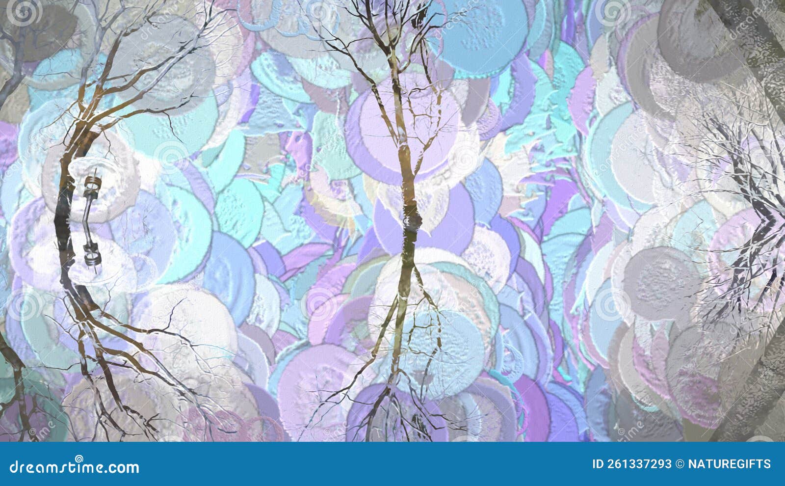 Abstract Winter Trees Branches Digital Ilstration Stock Illustration ...