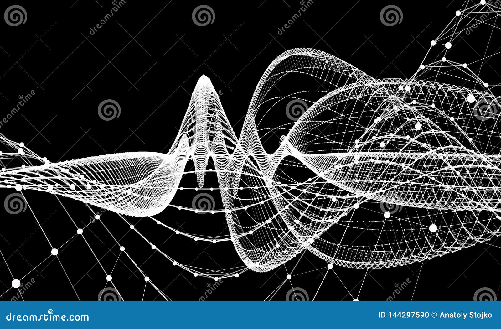 Abstract Wire Background Communication. Scientific Futuristic Vector ...