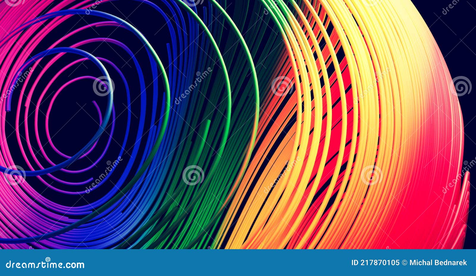 Abstract Wire Ball in Rainbow Colors Background Stock Illustration ...