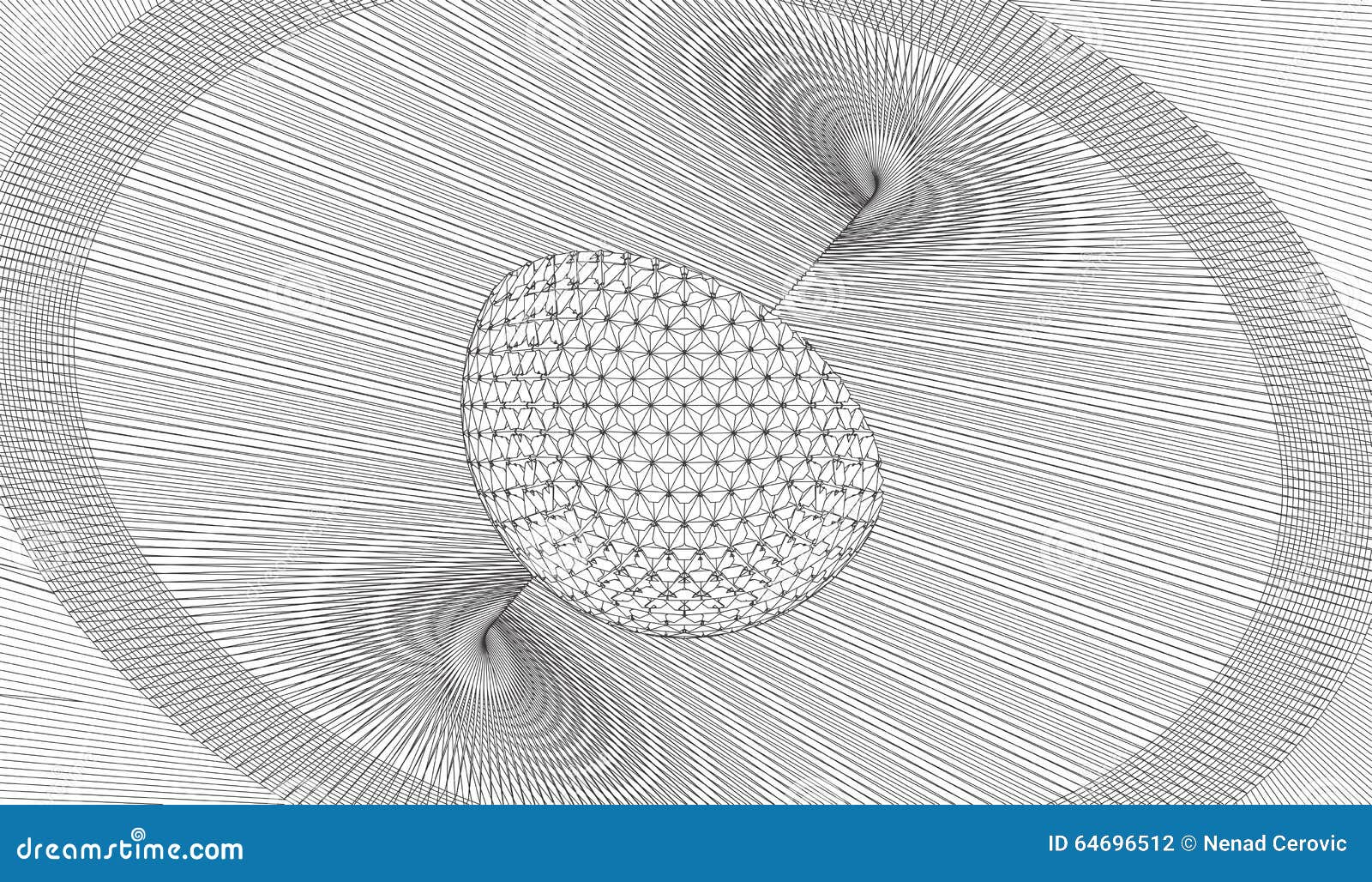 Abstract Wire Frame Surface Planet Vector Stock Vector - Illustration ...