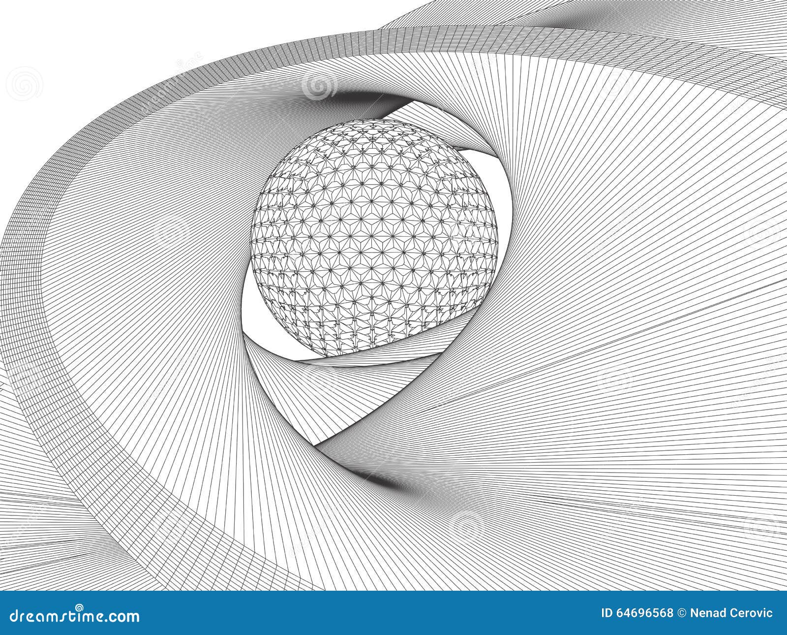 Abstract Wire Frame Surface Planet Vector Stock Vector - Illustration ...