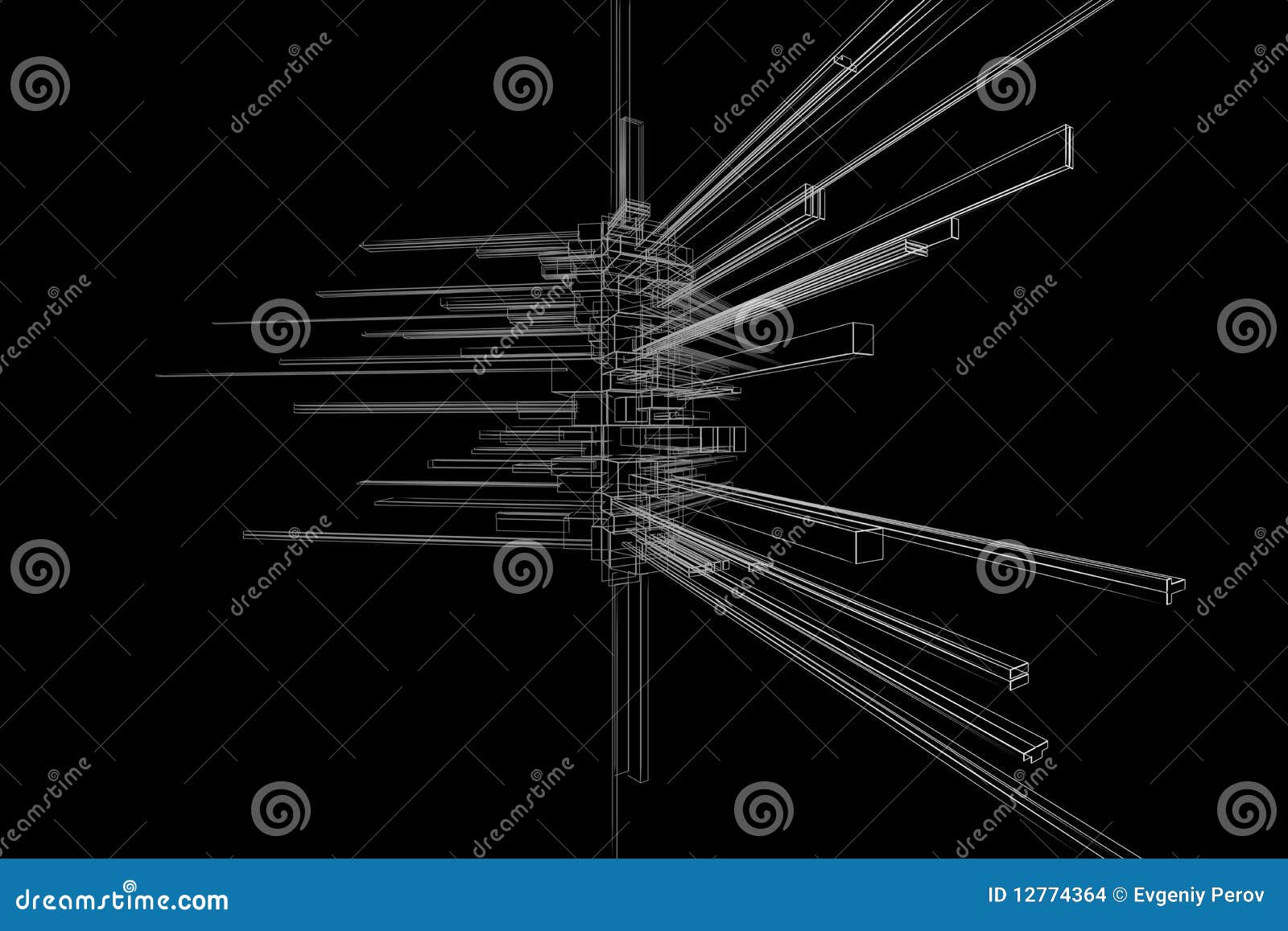 Abstract wireframe stock illustration. Illustration of gray - 12774364