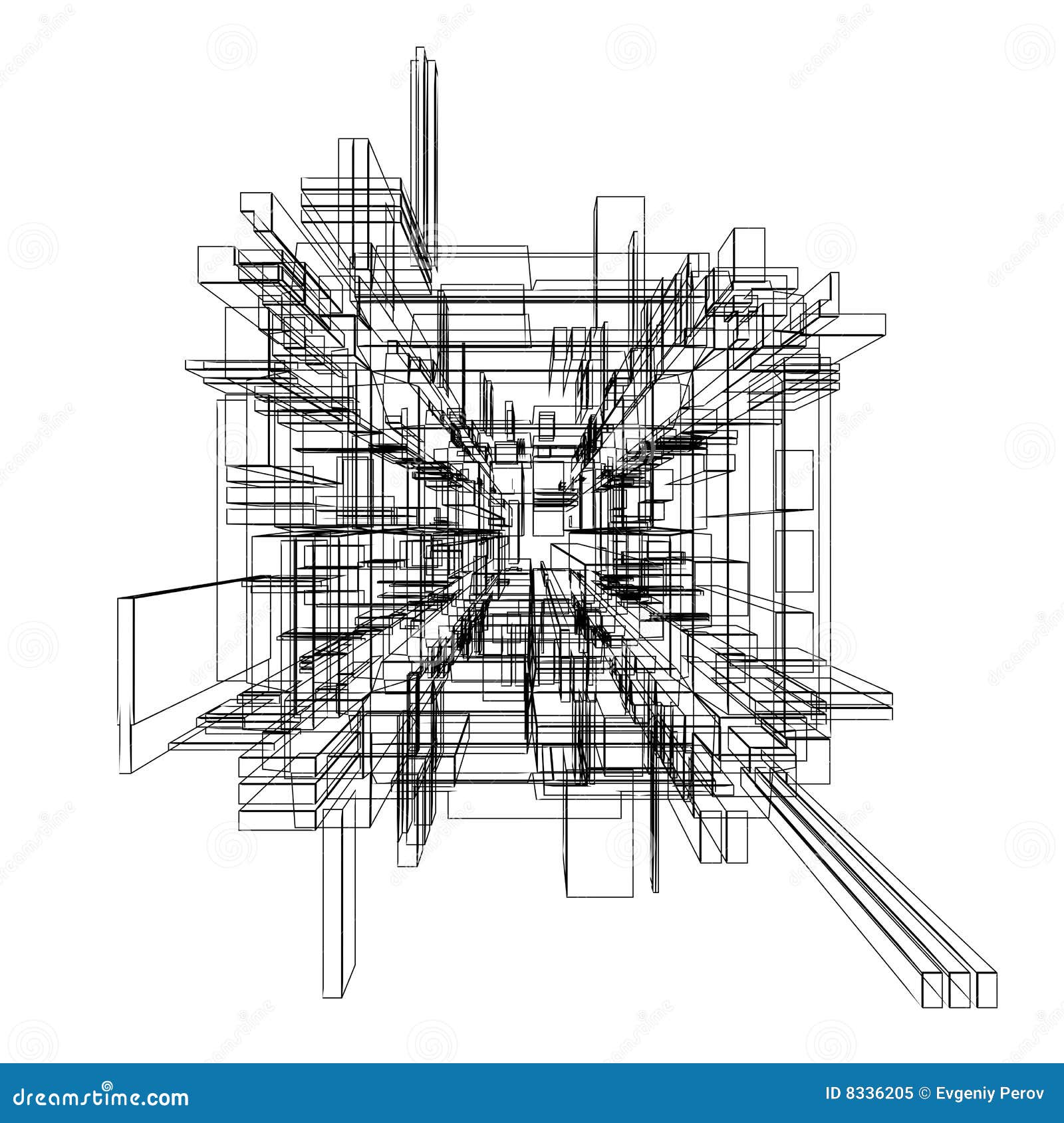 Abstract wireframe stock illustration. Illustration of invention - 8336205