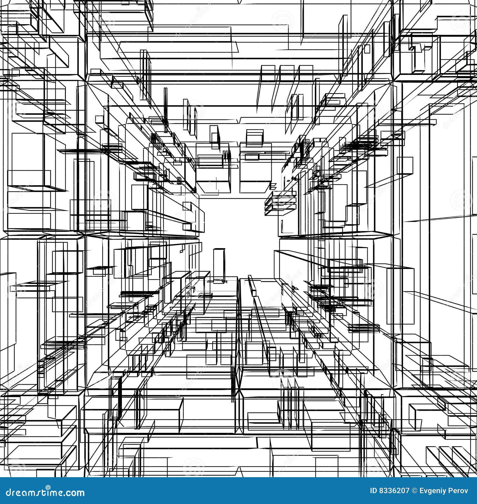 Abstract wireframe stock illustration. Illustration of painting - 8336207