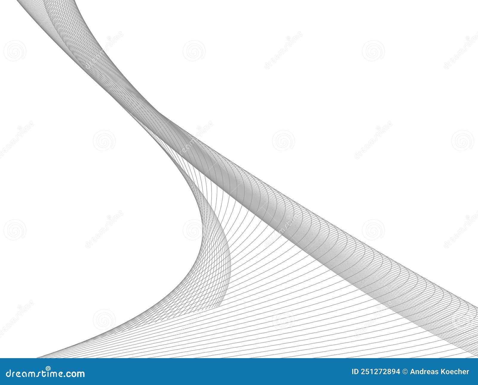 Abstract Wireframe Arch. Architecture Wave in 3d Stock Illustration ...