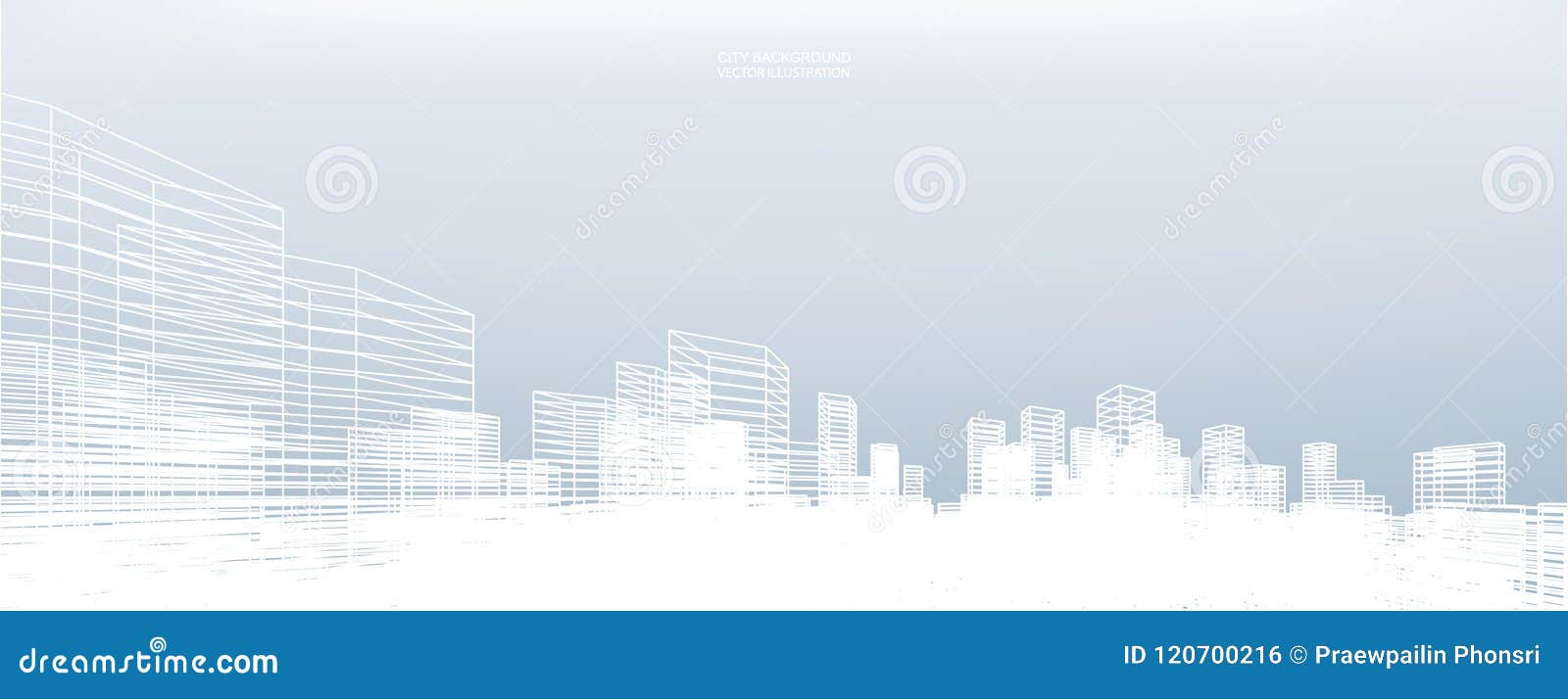 Abstract Wireframe City Background. Perspective 3D Render. Stock Vector ... Abstract Wireframe City Background. Perspective 3D Render. Stock Vector ...