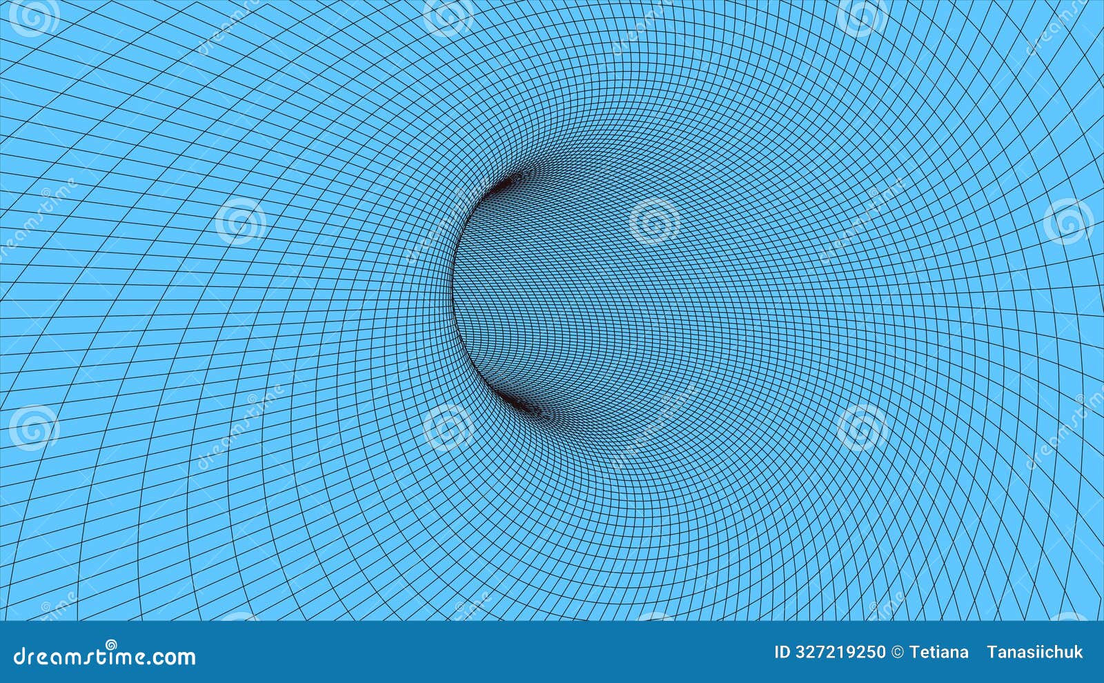 Abstract Wireframe 3D Tunnel. Perspective Mesh Background Texture. Mesh ...