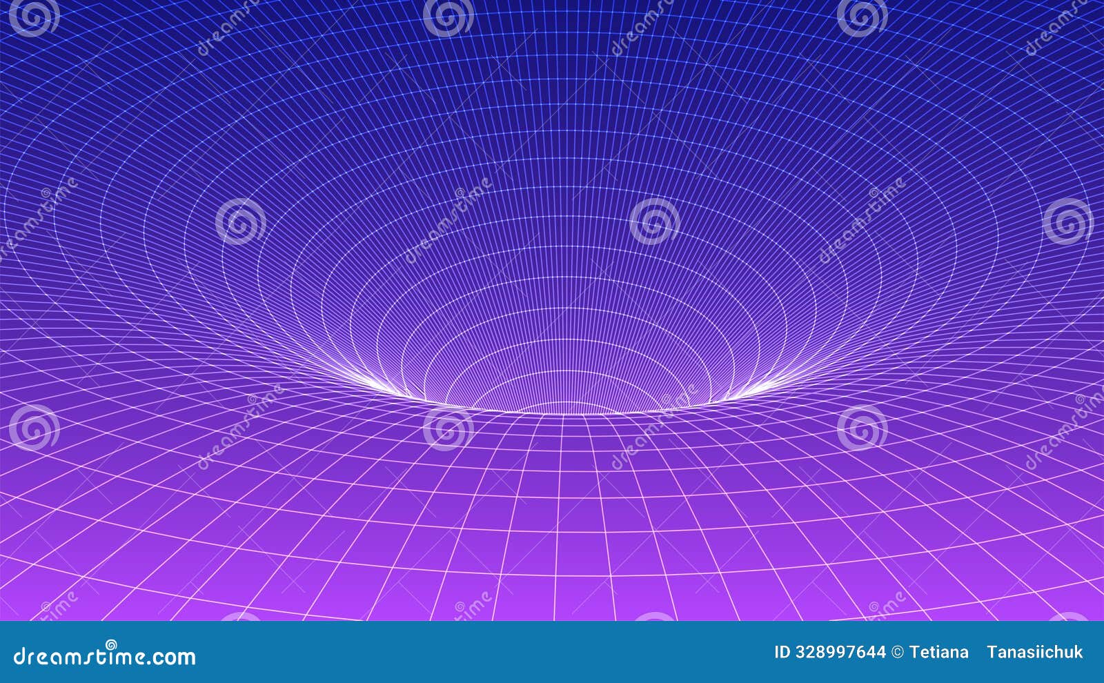 Abstract Wireframe 3D Tunnel. Perspective Mesh Background Texture. Mesh ...