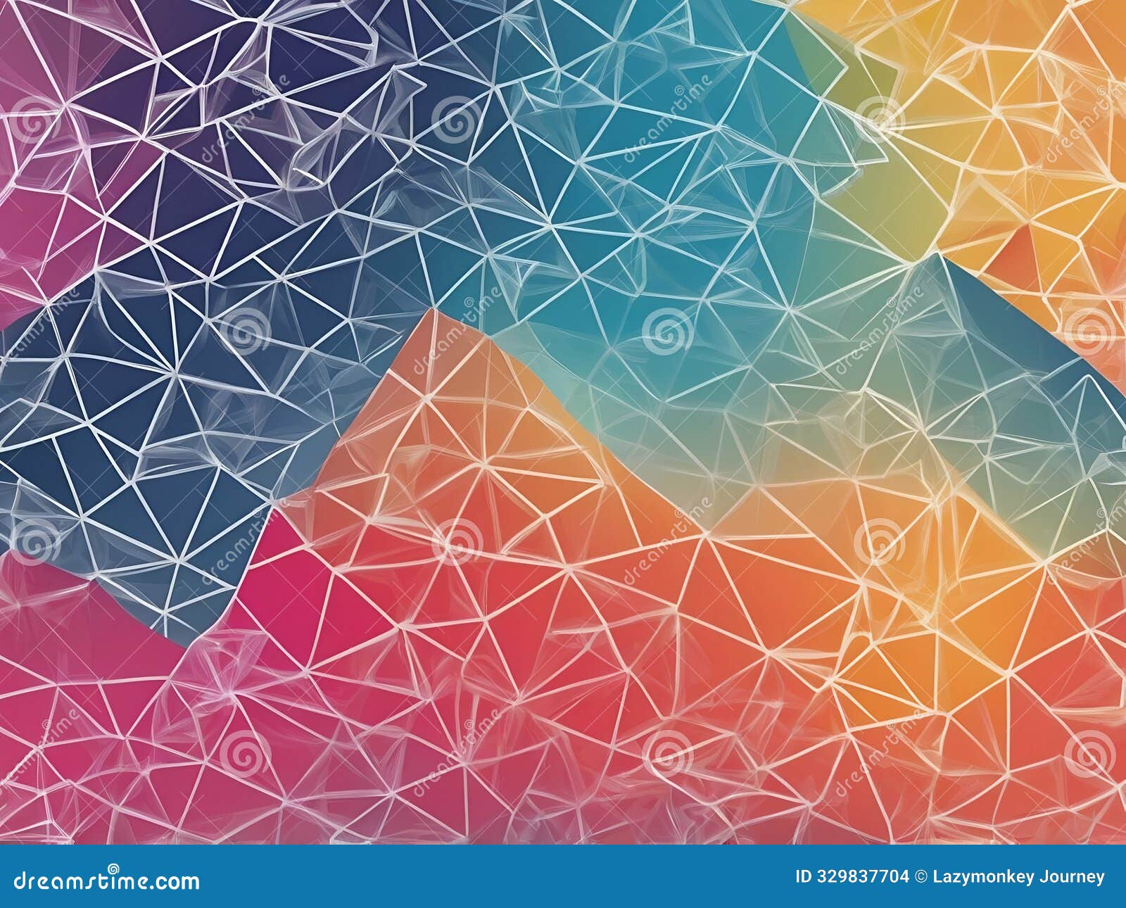 Abstract Wireframe Design Pattern Triangles Style. Gradient Background ...