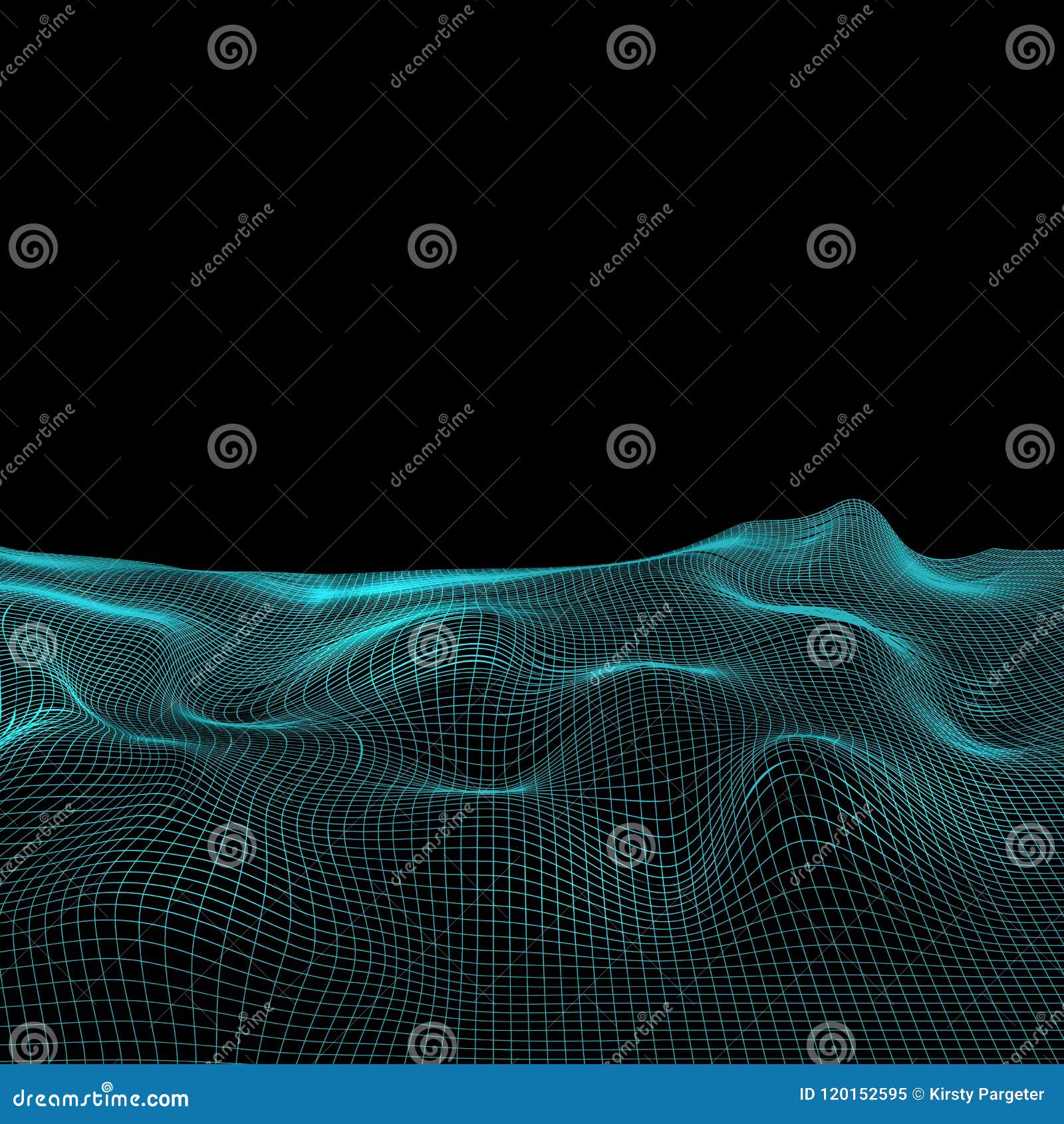 Abstract Wireframe Landscape Background Stock Illustration ...