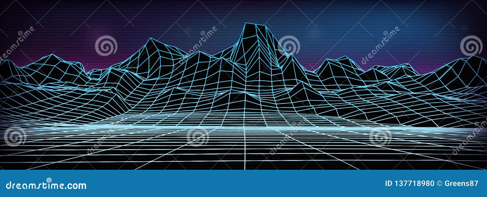 Abstract Wireframe City Background. Perspective 3D Render Of Building ...