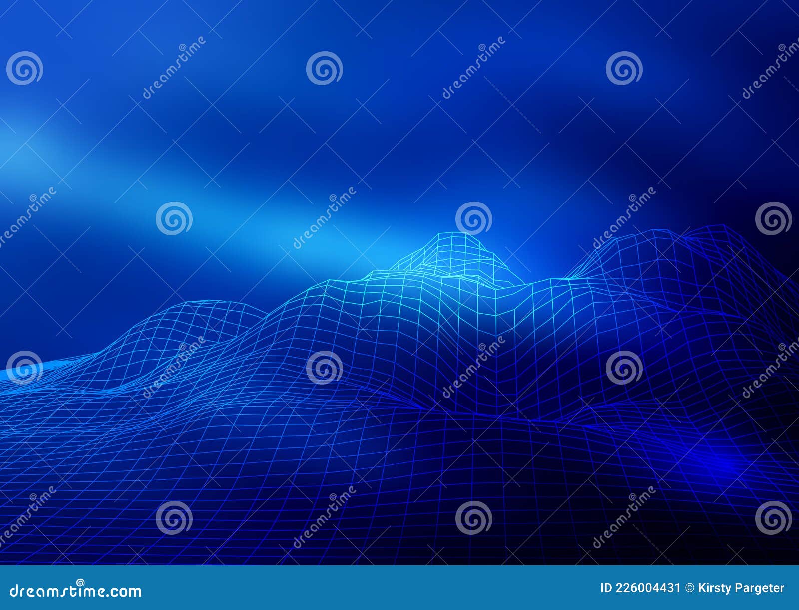 Abstract Wireframe Landscape Background Stock Vector - Illustration of ...