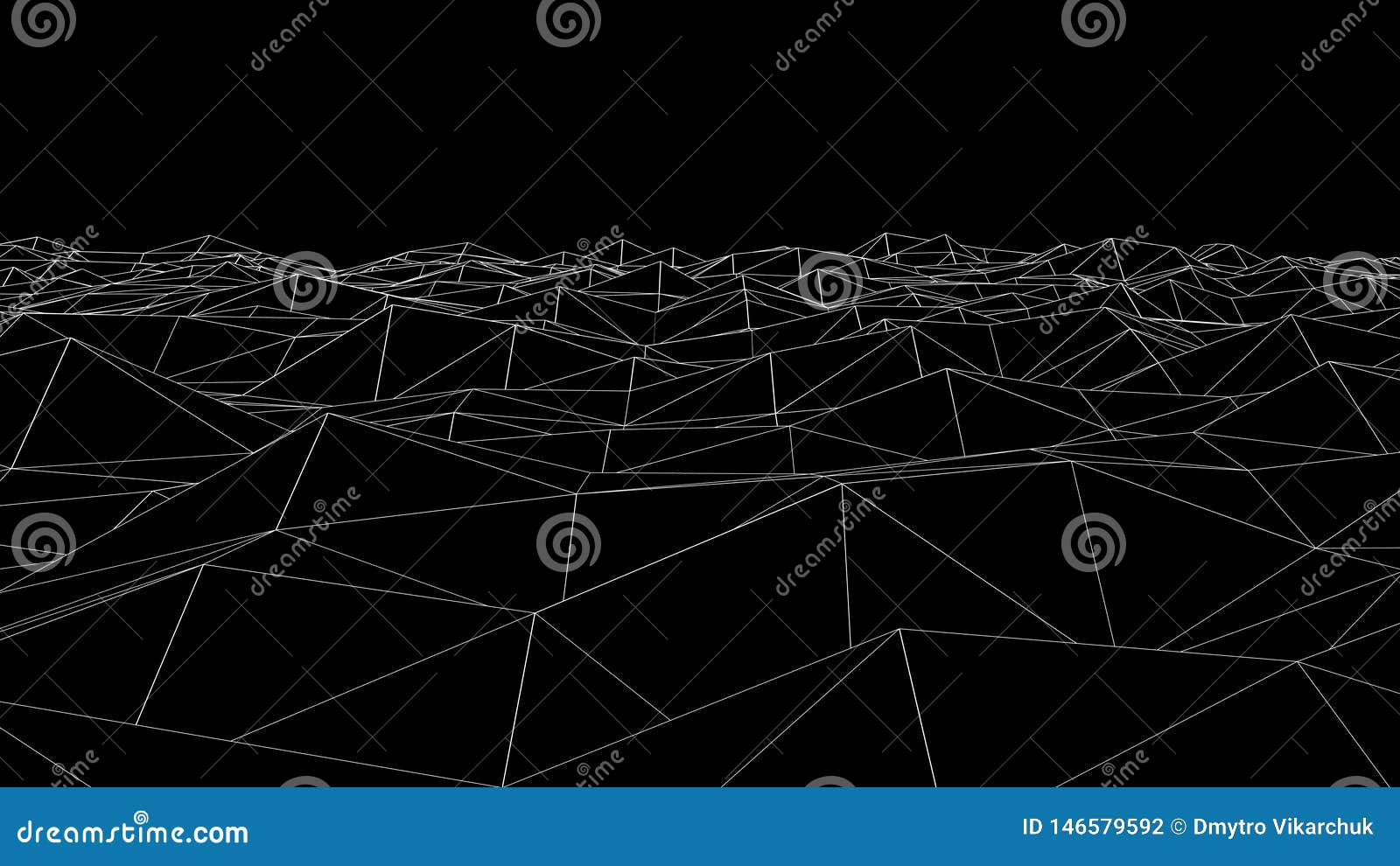Abstract Wireframe Landscape. Abstract Mesh Landscapes. Polygonal ...