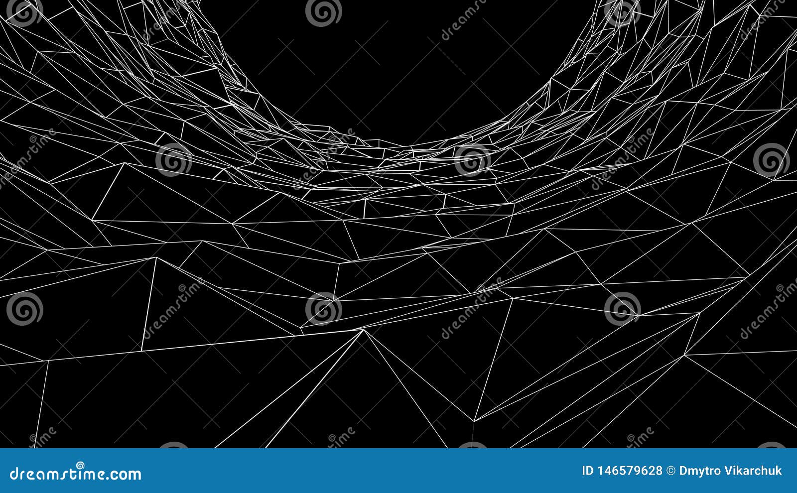 Abstract Wireframe Landscape. Abstract Mesh Landscapes. Polygonal ...