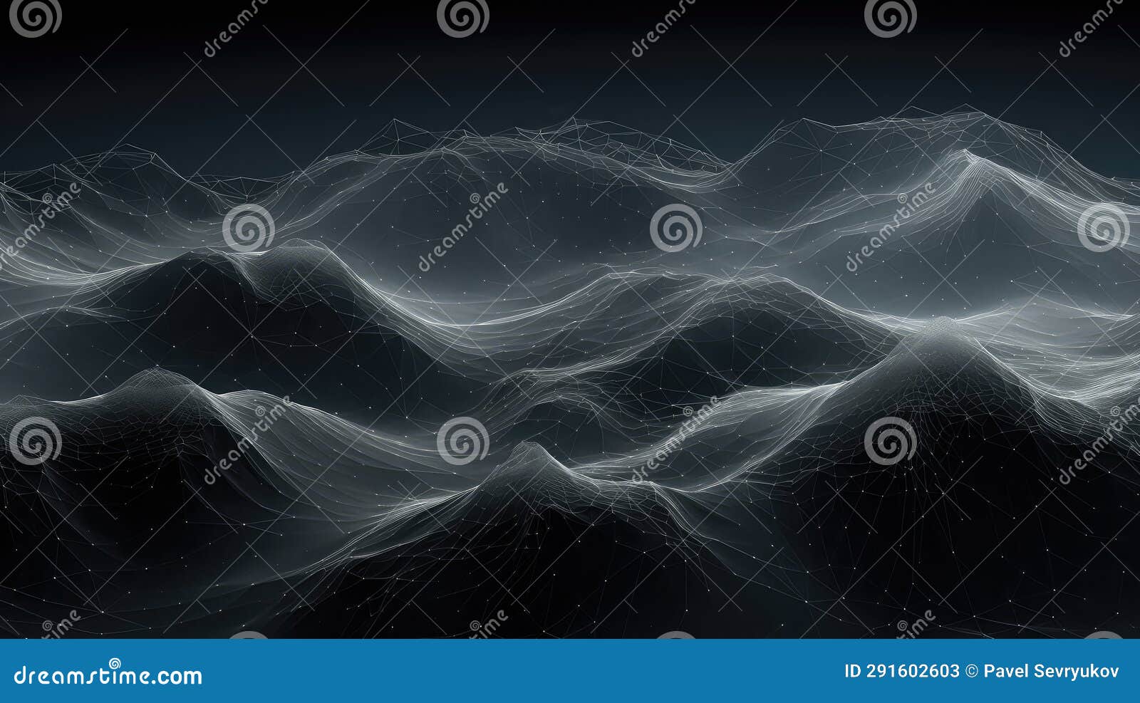 Abstract Wireframe Landscape Topographic Stock Illustration ...