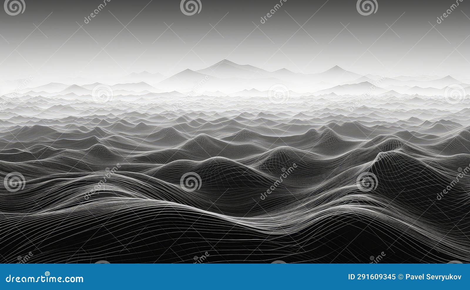 Abstract Wireframe Landscape Topographic Stock Illustration ...