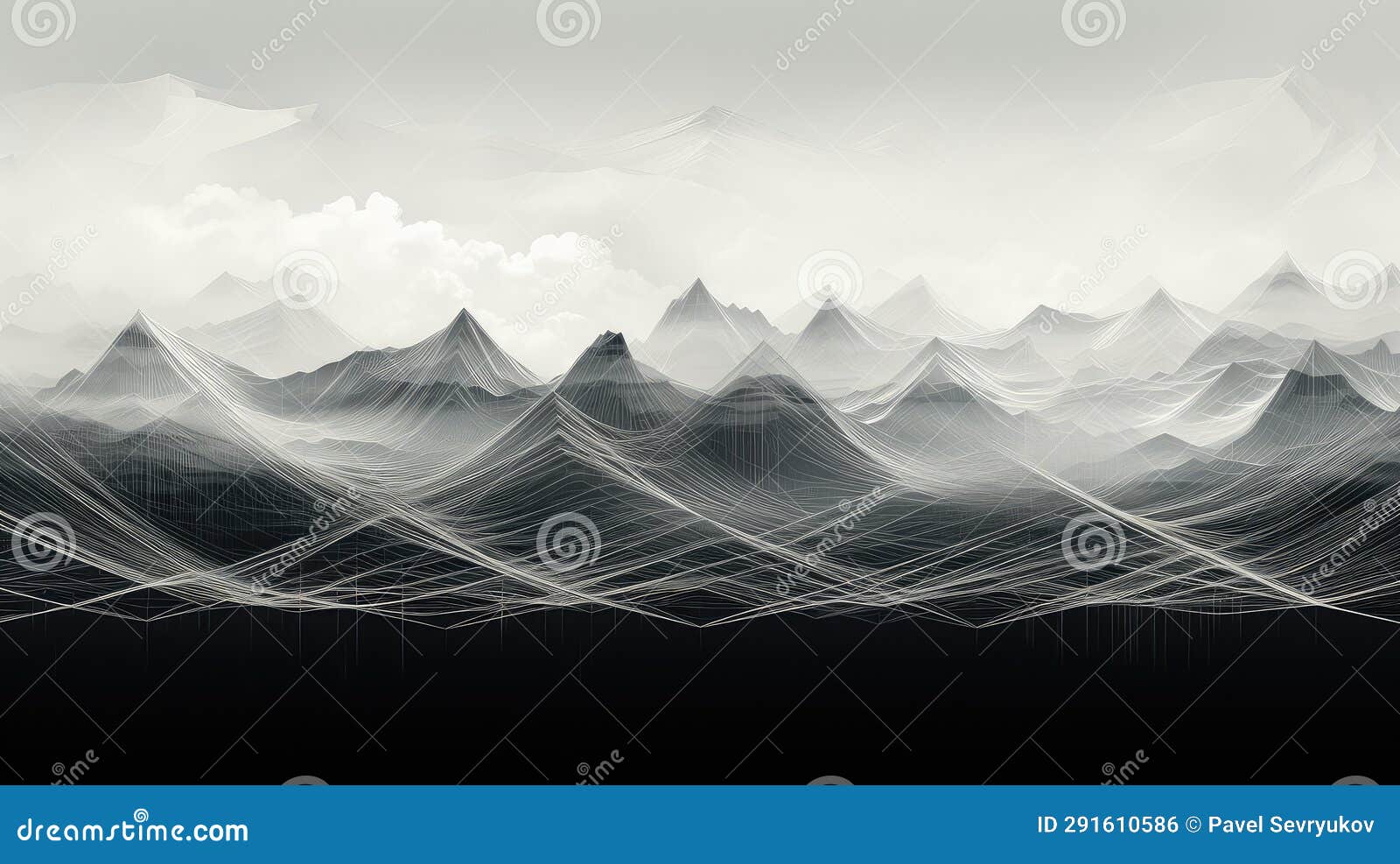 Abstract Wireframe Landscape Topographic Stock Illustration ...