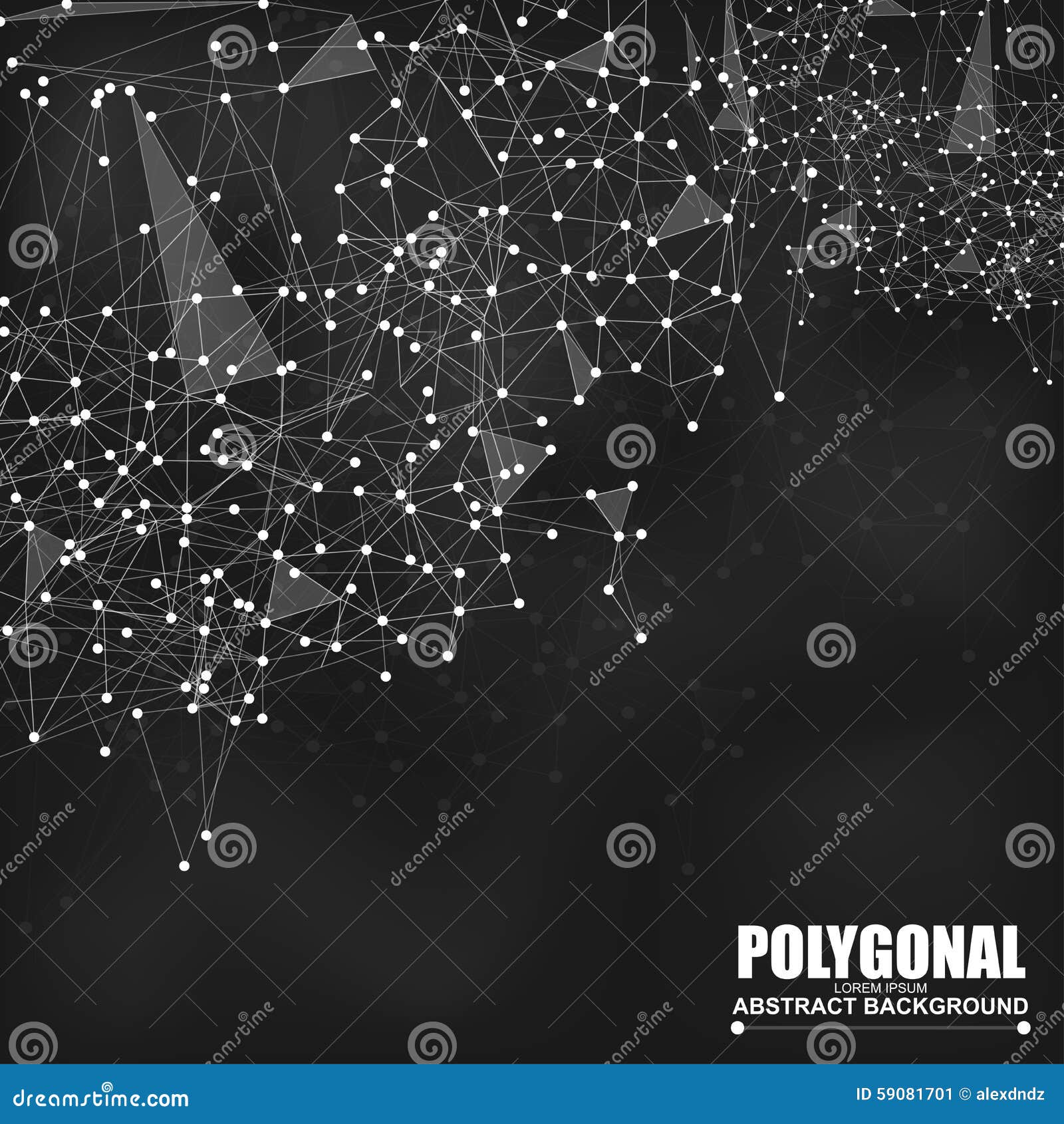 Abstract Wireframe Mesh Polygonal Background Stock Vector ...